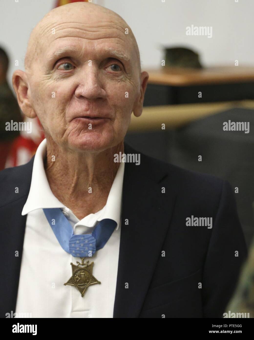 U.S. Marine Corps Medal of Honor recipient Col. Robert J. Modrzejewski ...