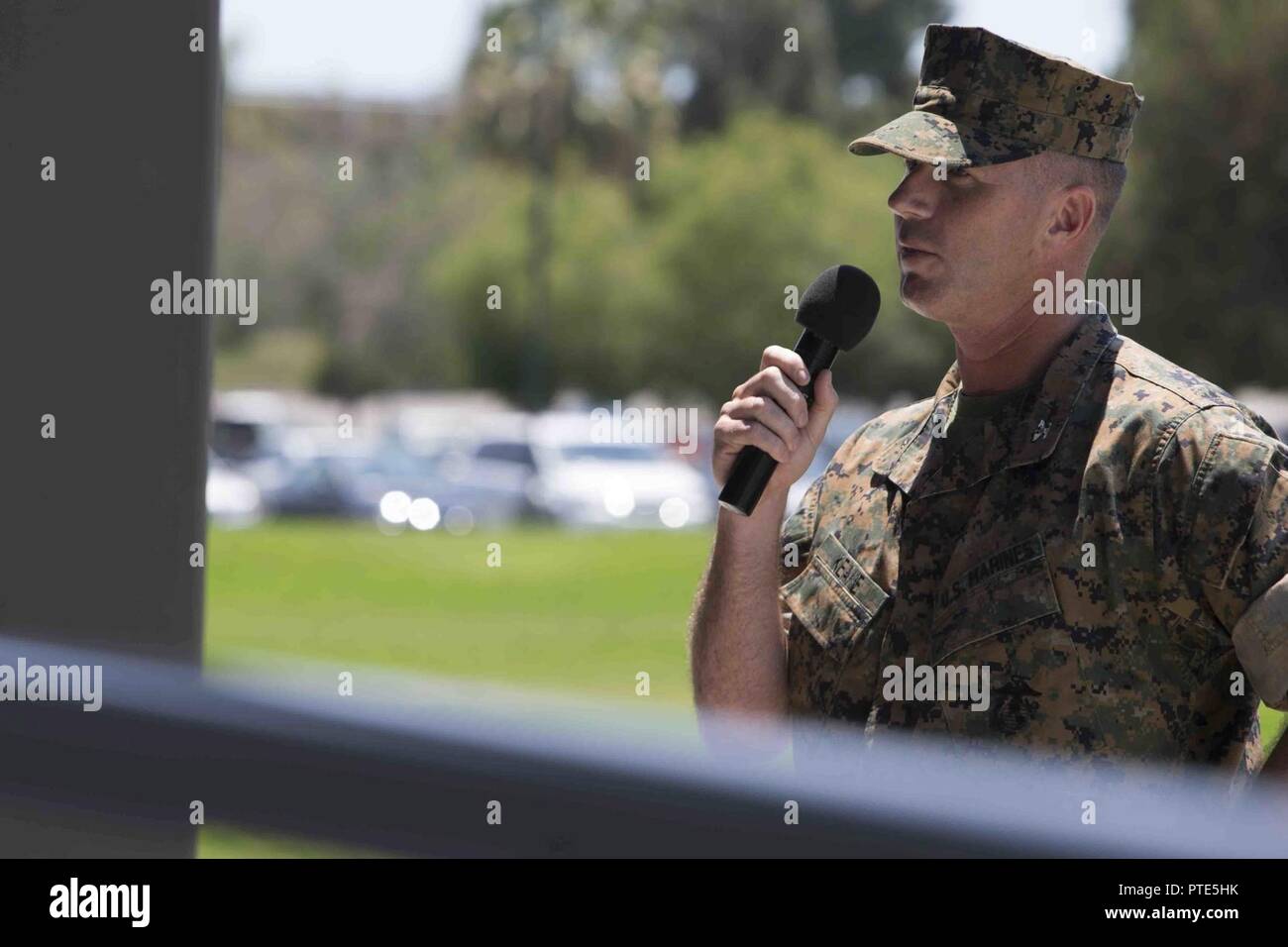 U. S. Marine Corps Col. Stephen Keane, incoming commanding officer of ...