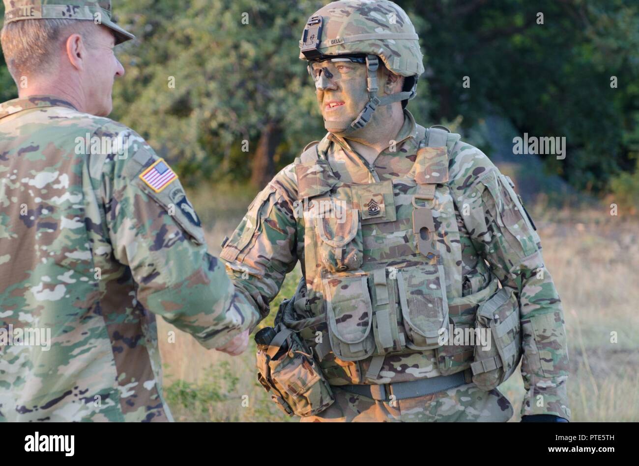 Vice Chief of Staff of the Army Gen. James C. McConville shakes hands ...