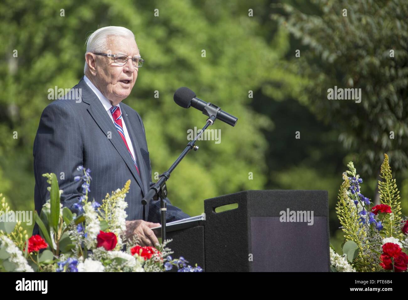 Retired U.S Marine Corps Lt. Gen. George R. Christmas speaks during the ...