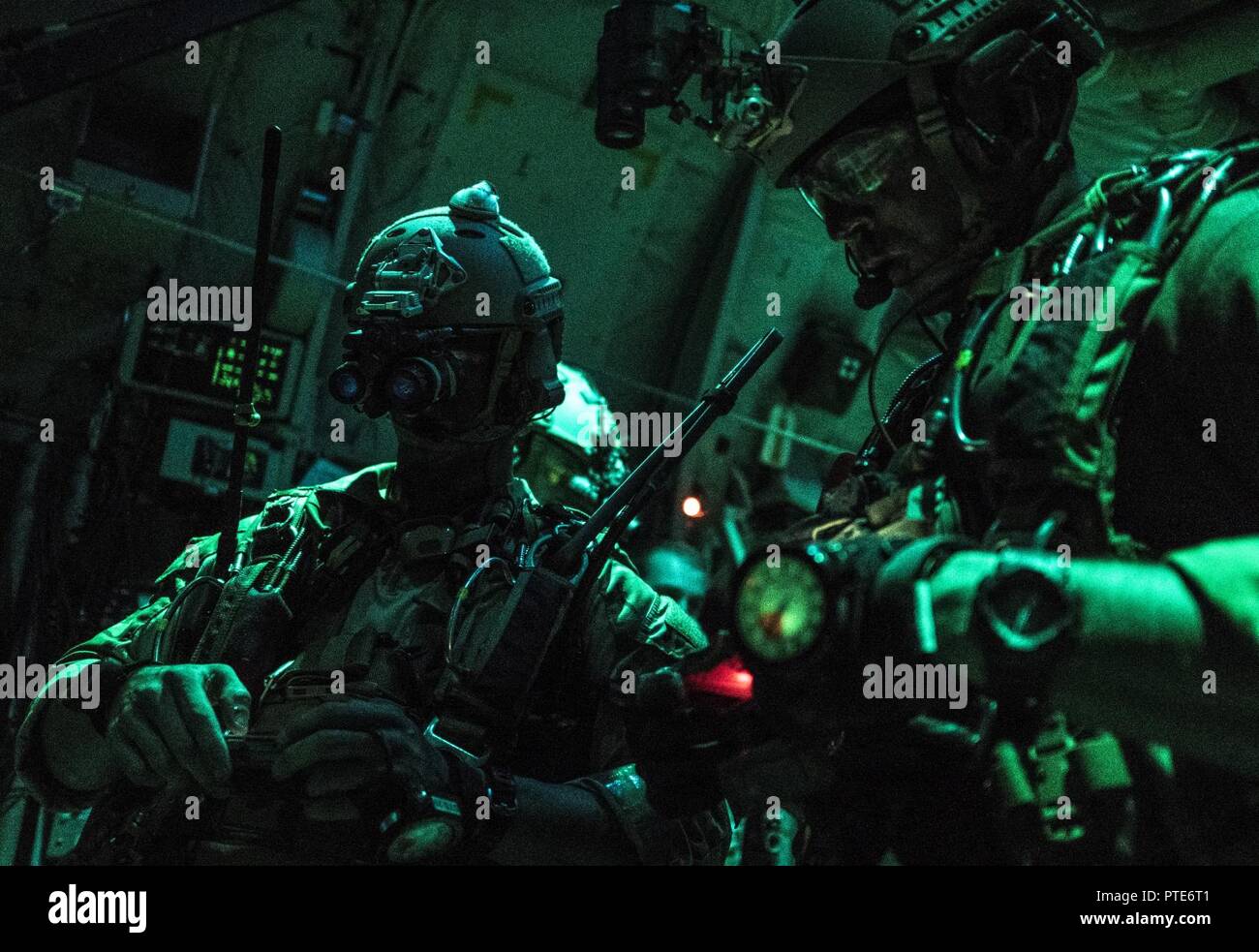 U.S. Air Force 320th Special Tactics Squadron jumpmasters prepare for ...