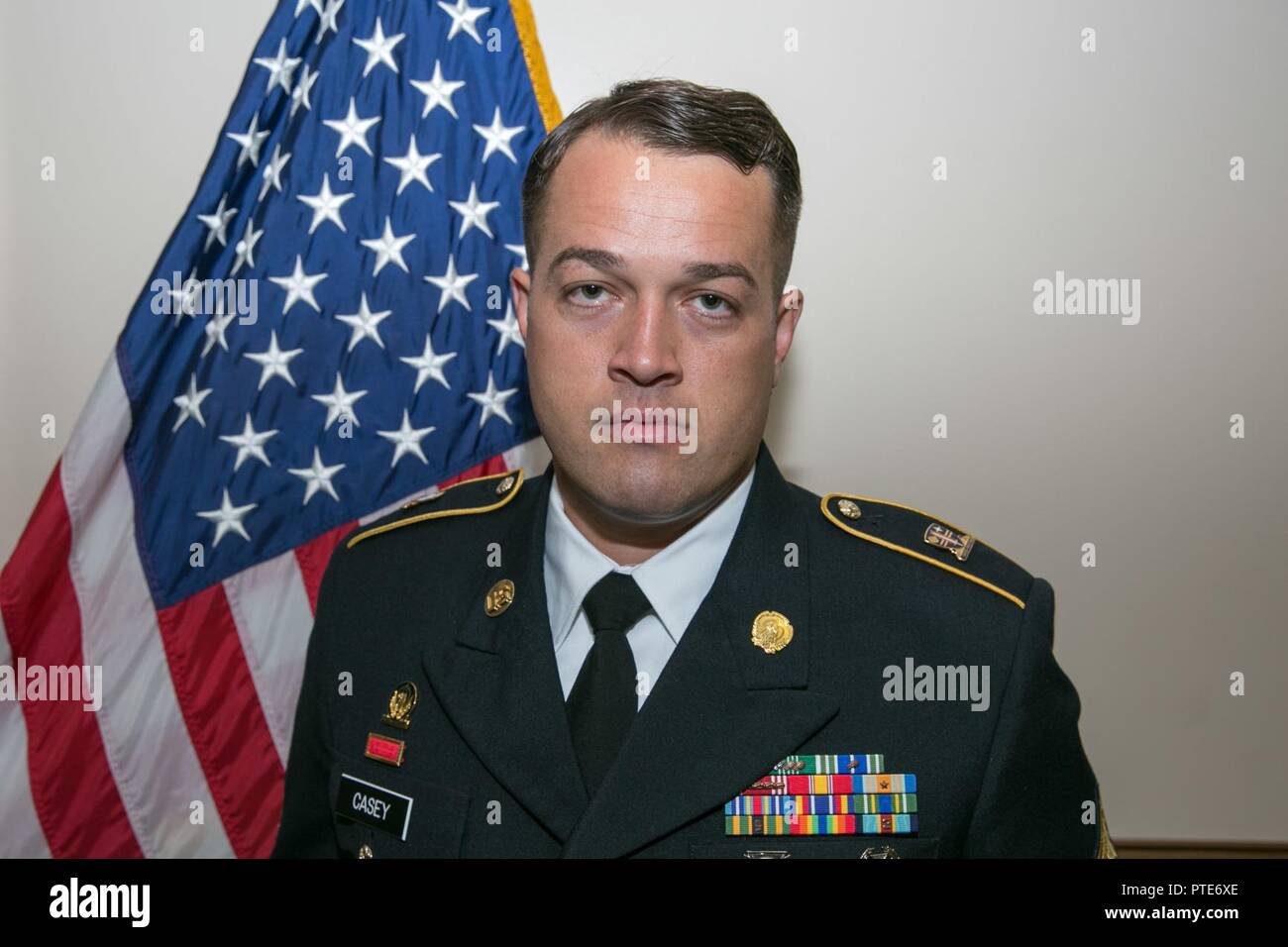 U.S. Army Staff Sgt. Jared Casey, assigned to the 409th Contracting ...