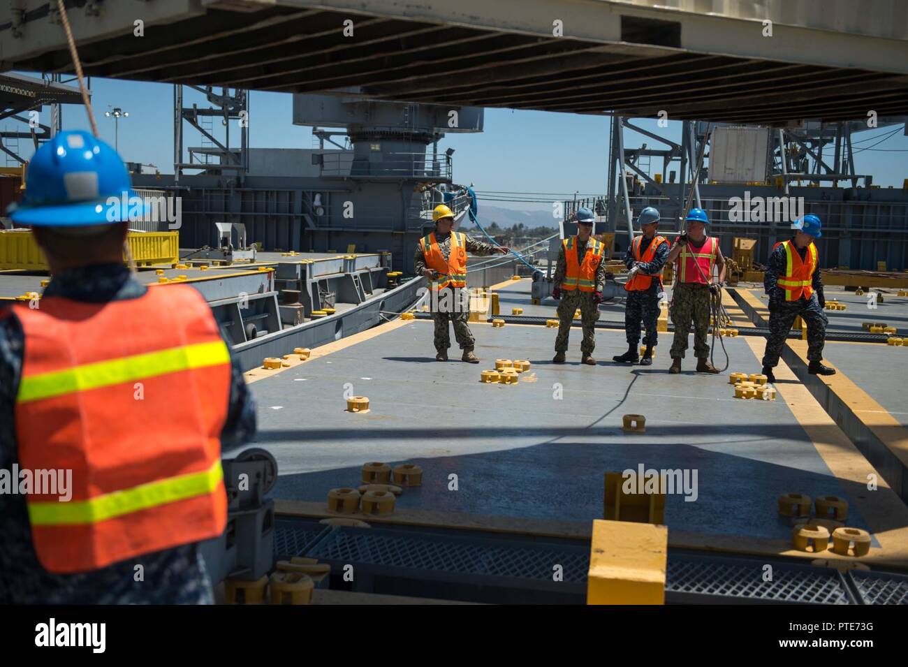 Calif. (July 15, 2017) Sailors from Navy Cargo Handling Battalion (NCHB ...