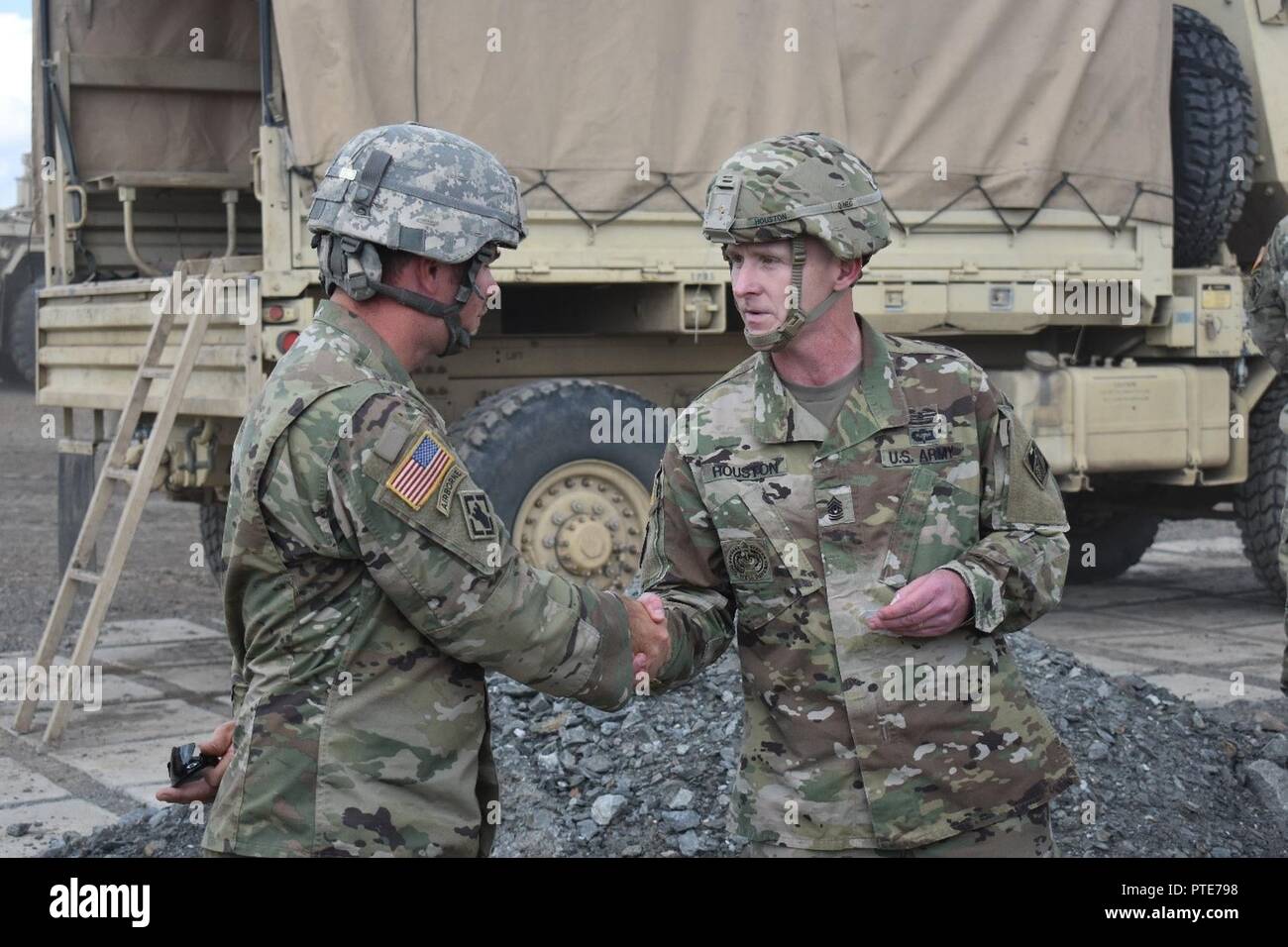 Command Sgt. Maj. Houston of the U.S. Army Corps of Engineers ...