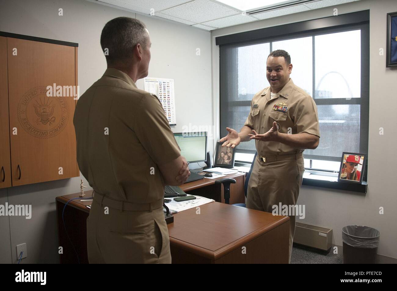 ST. LOUIS (July 11, 2017) – Lt. Cory Flament, enlisted processing ...