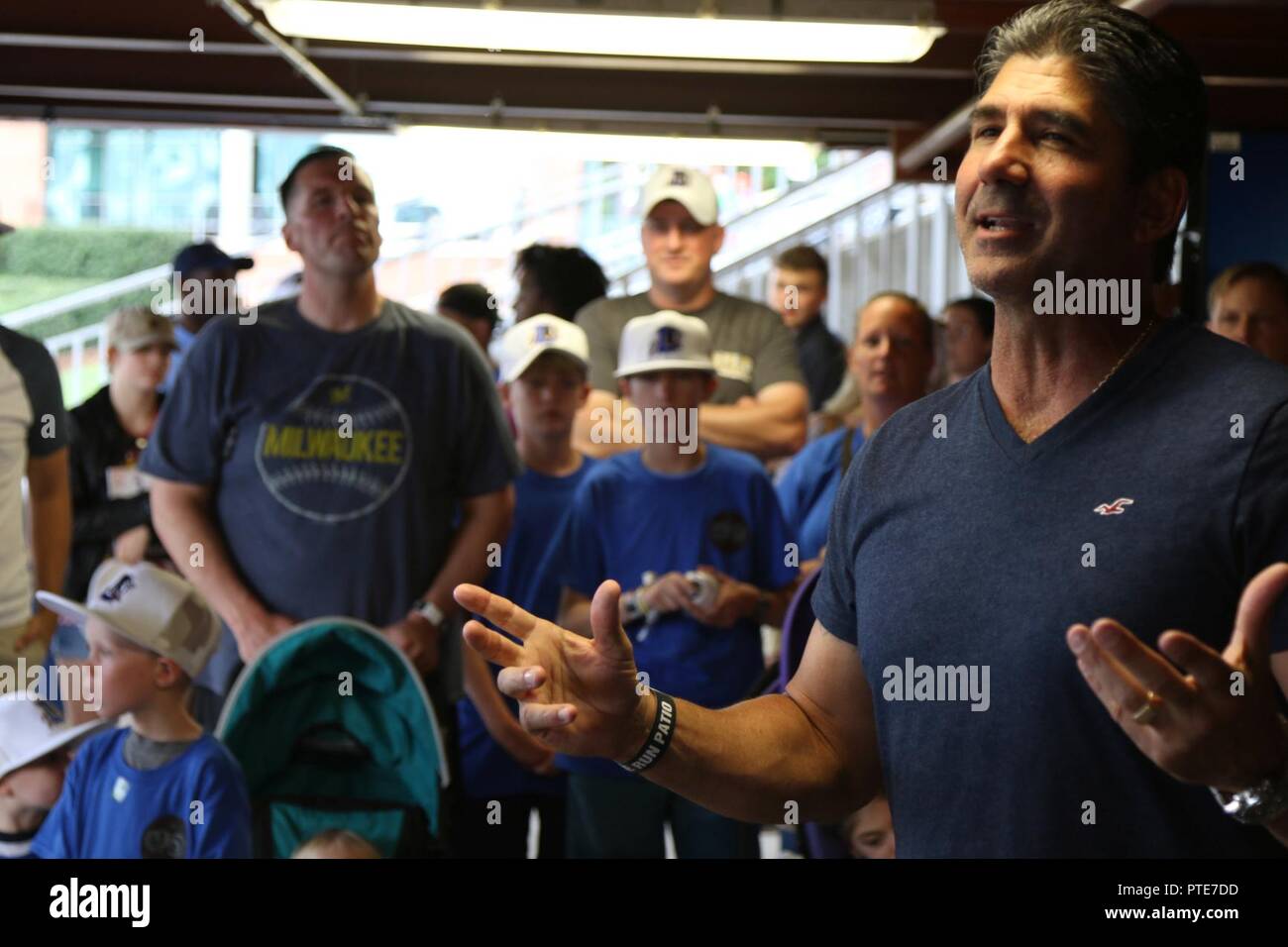 Anthony Telford, a retired Major League Baseball pitcher, speaks to ...