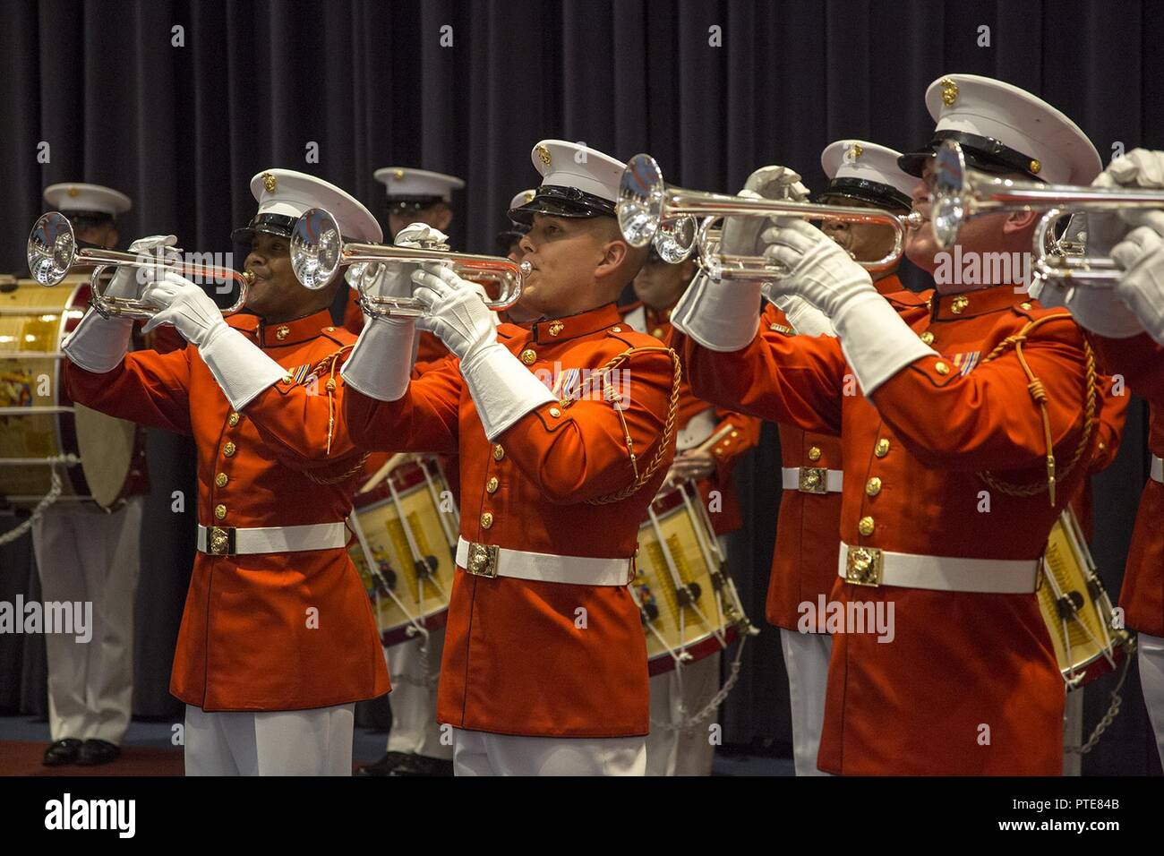 Marines with “The Commandant’s Own” U.S. Marine Drum & Bugle Corps ...