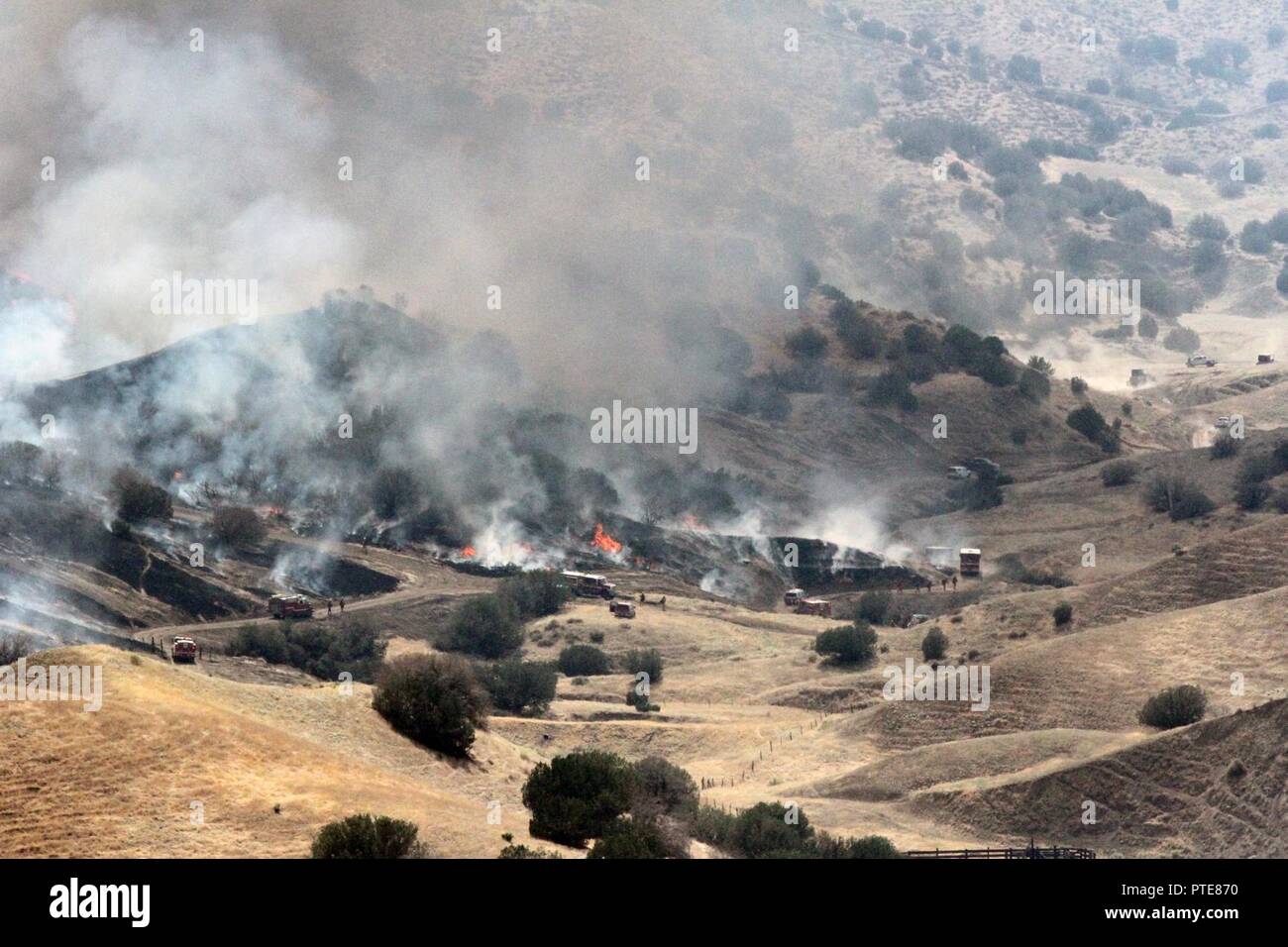 The Garza Fire, one of nearly a dozen wildfires burning California in ...
