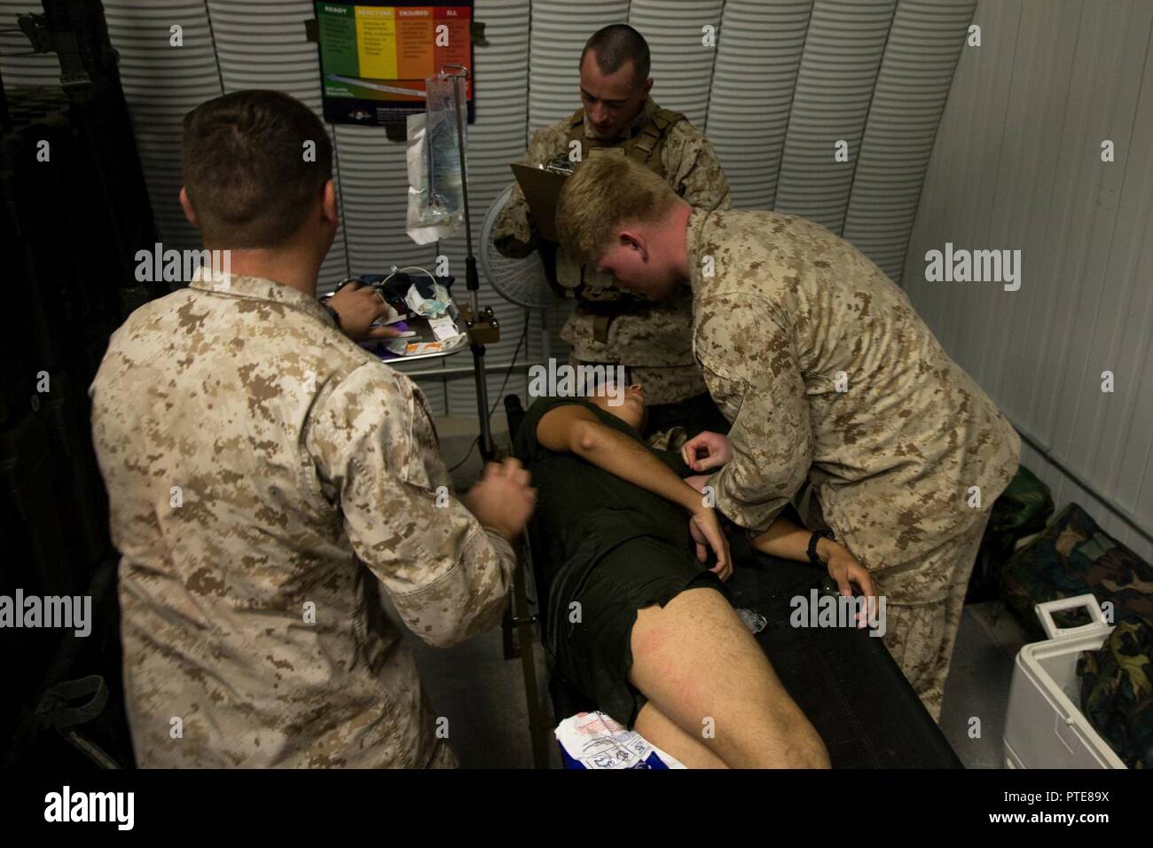 U.S. Navy corpsman assigned to Marine Air-Ground Task Force-8 (MAGTF ...