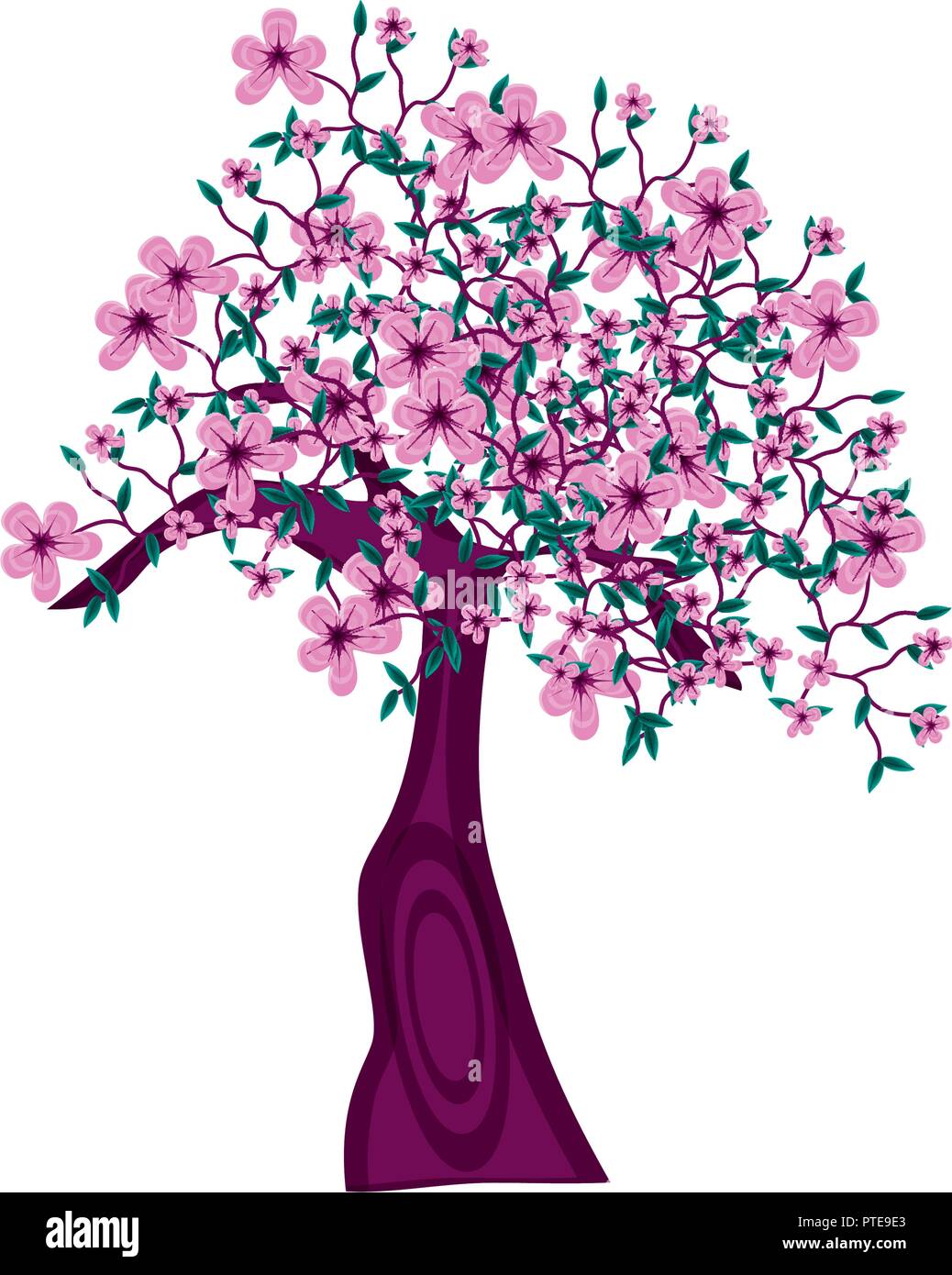 chinese tree natural icon vector illustration design Stock Vector Image ...