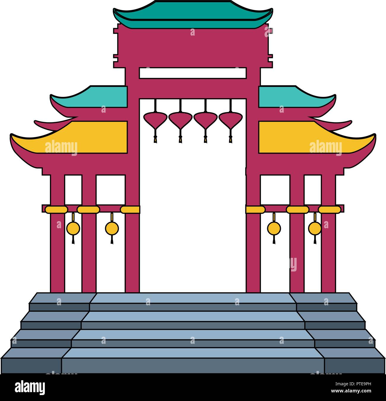 Chinese Entrance Gate Gateway Doorway High Resolution Stock Photography ...