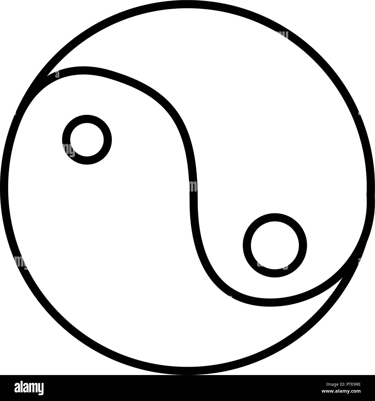 yin yang chinese isolated icon vector illustration design Stock Vector ...