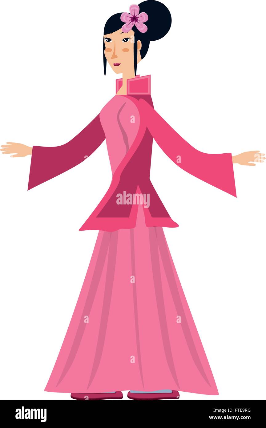 geisha woman avatar character vector illustration design Stock Vector ...