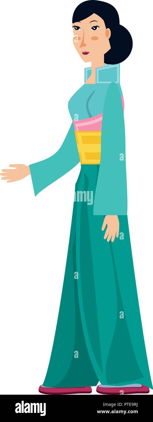 geisha woman avatar character vector illustration design Stock Vector ...