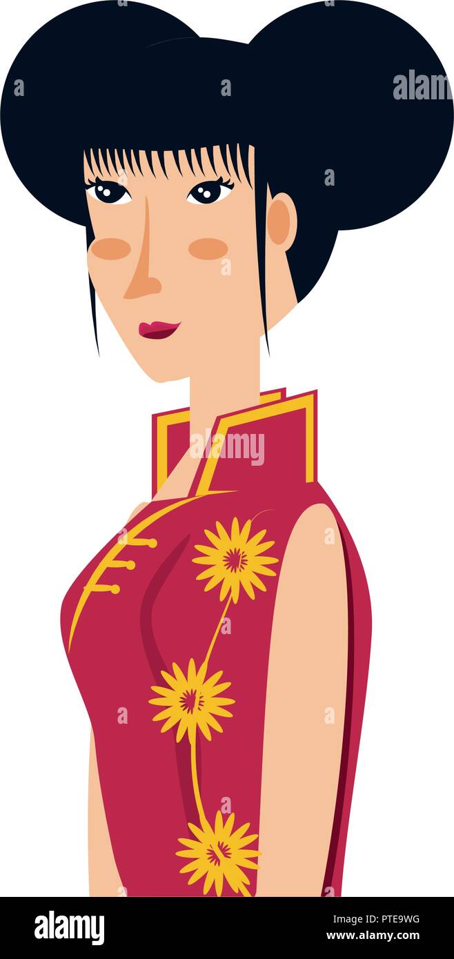 geisha woman avatar character vector illustration design Stock Vector ...