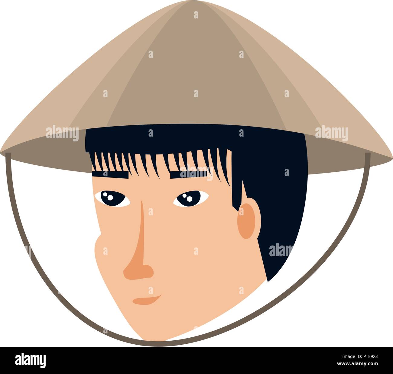 head of man chinese avatar character vector illustration design Stock ...