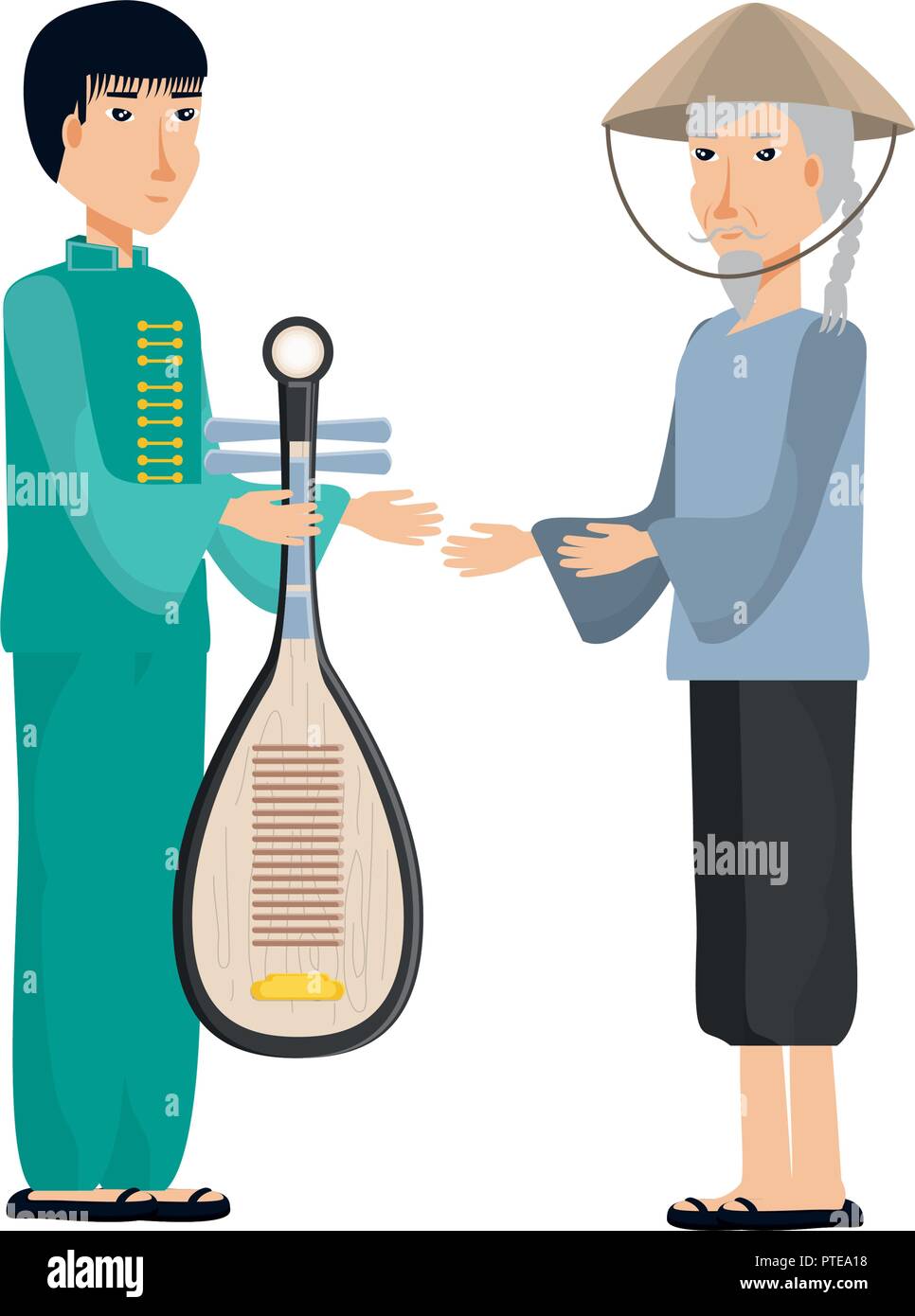 chinese men avatar character vector illustration design Stock Vector ...