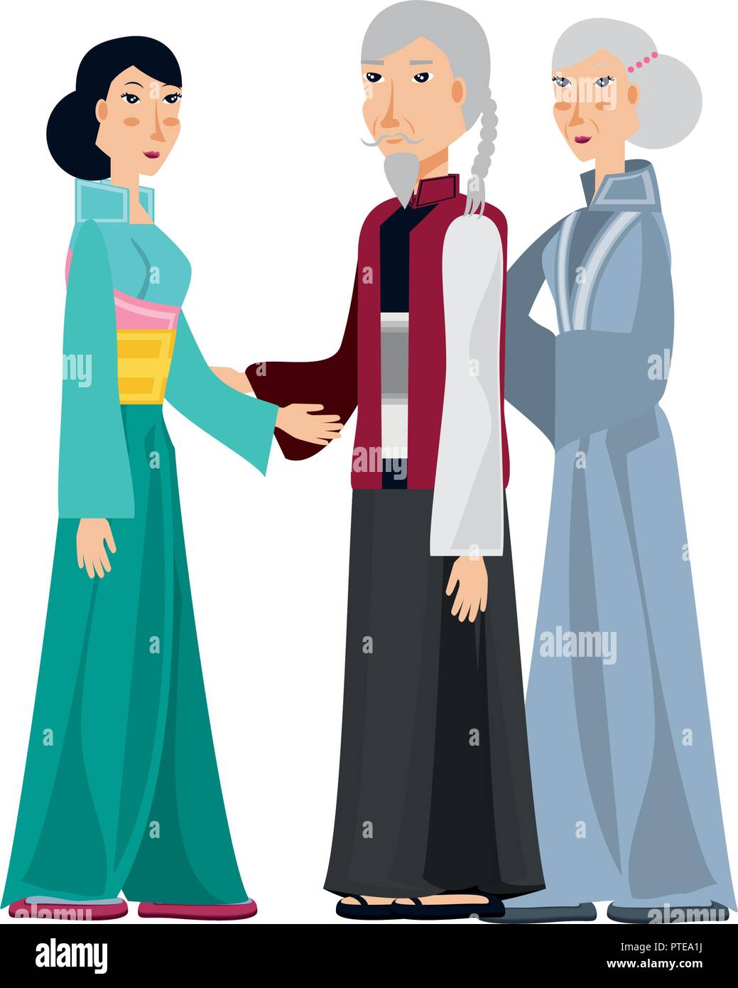 China traditional clothes women Stock Vector Images - Alamy