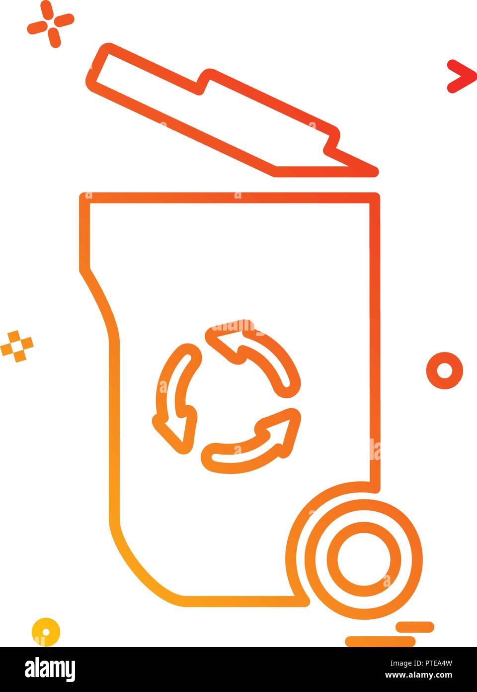 Trash icon design vector Stock Vector Image & Art - Alamy