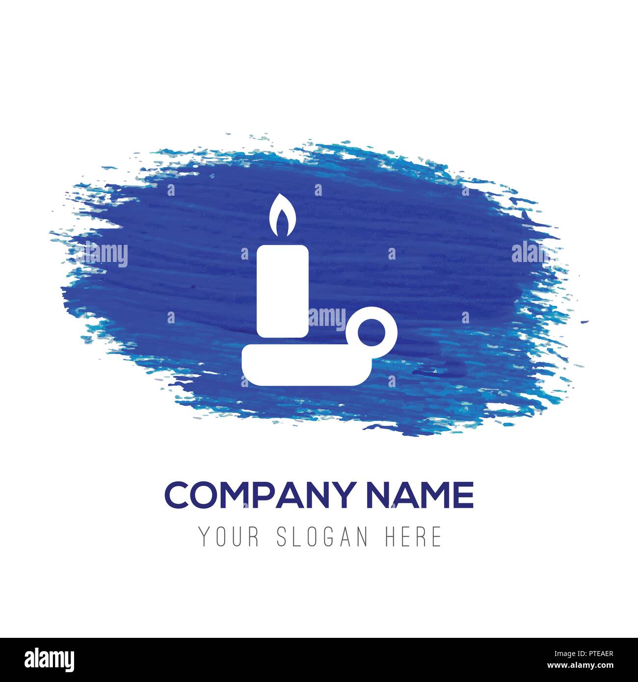 Candle Icon - Blue watercolor background Stock Vector Image & Art - Alamy
