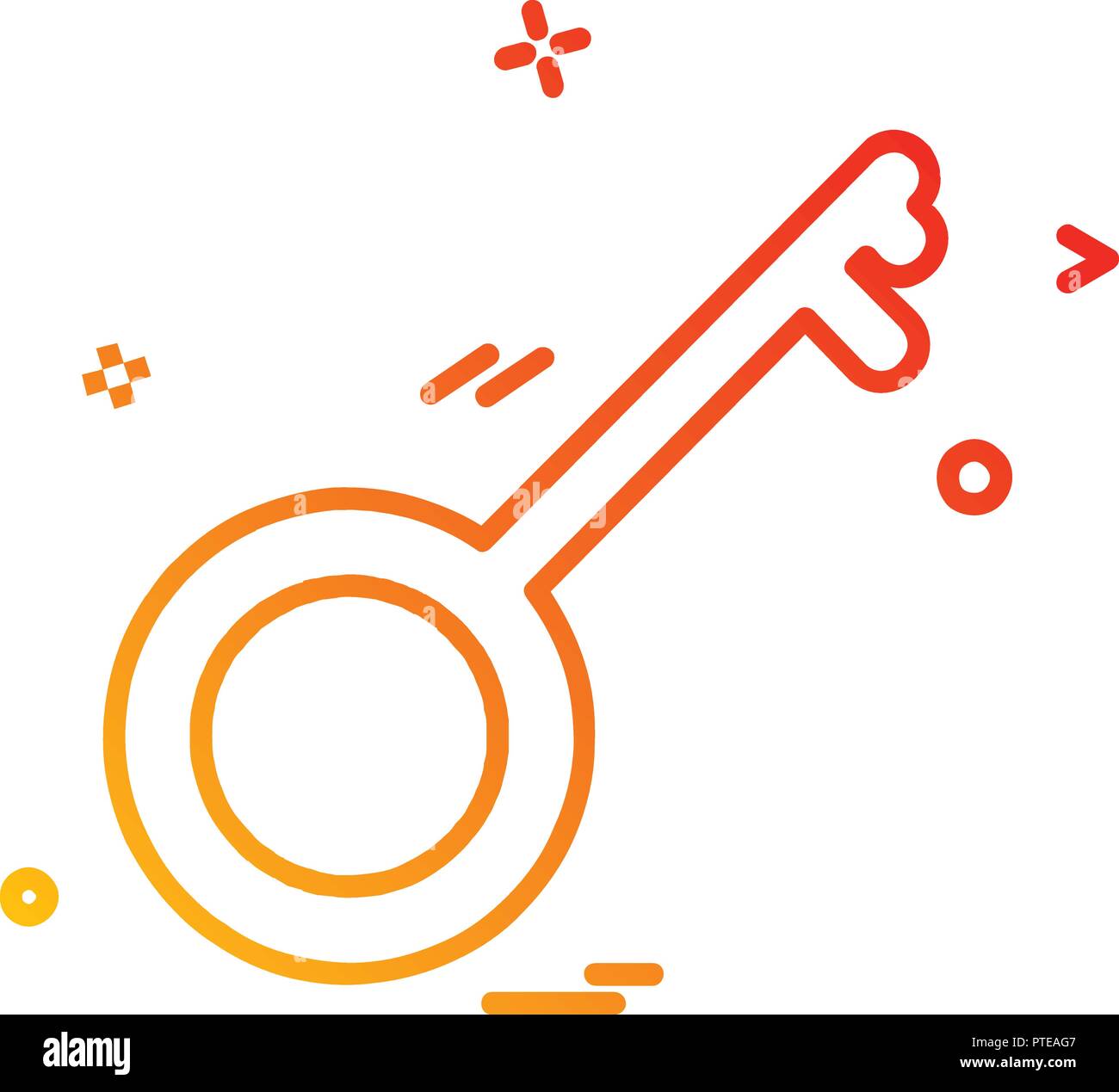 Key icon design vector Stock Vector Image & Art - Alamy