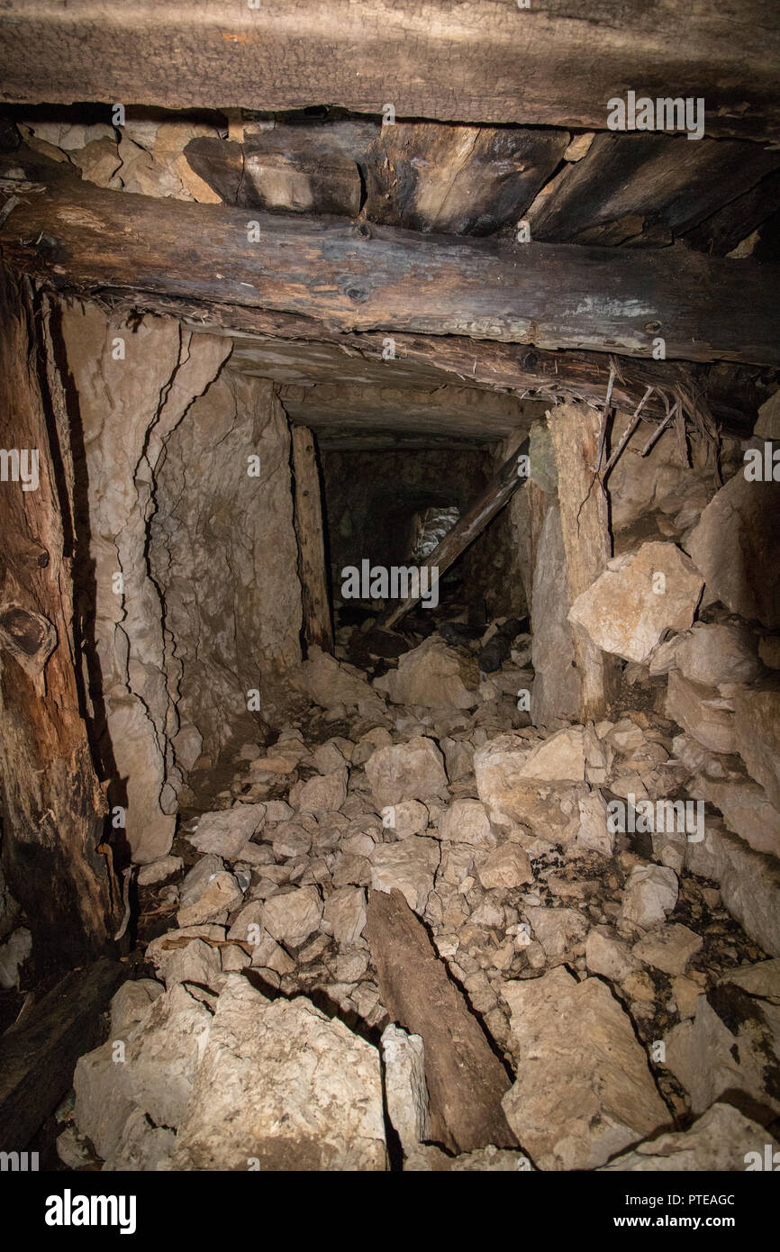 inside 1 world war bunker Stock Photo - Alamy