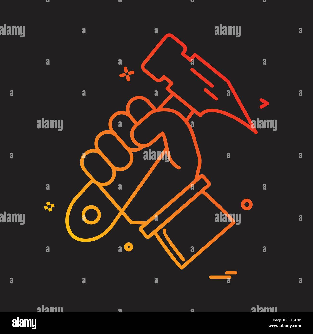 hammer hand icon vector design Stock Vector Image & Art - Alamy