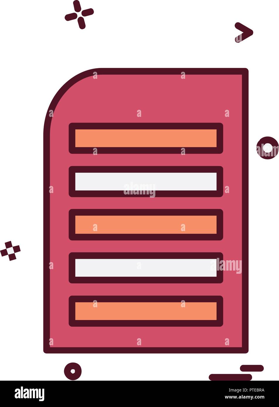 Document icon design vector Stock Vector Image & Art - Alamy