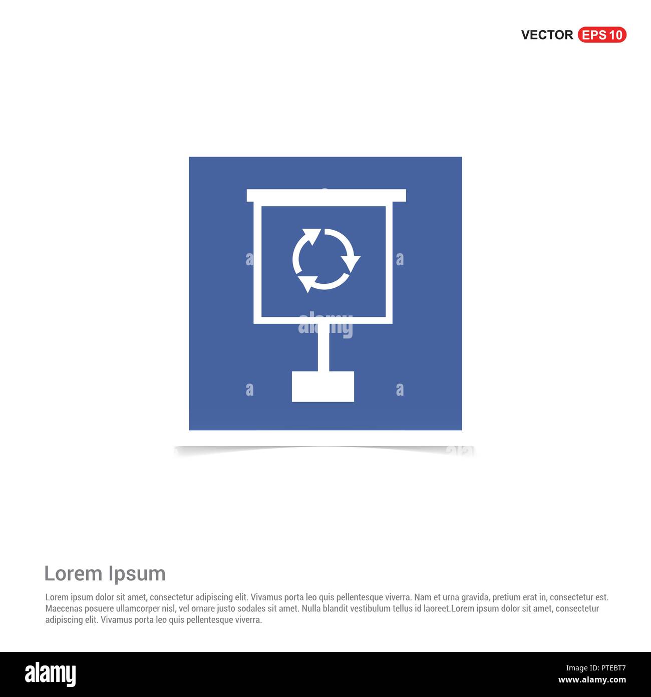 Reload Symbol in presentation board icon - Blue photo Frame Stock ...