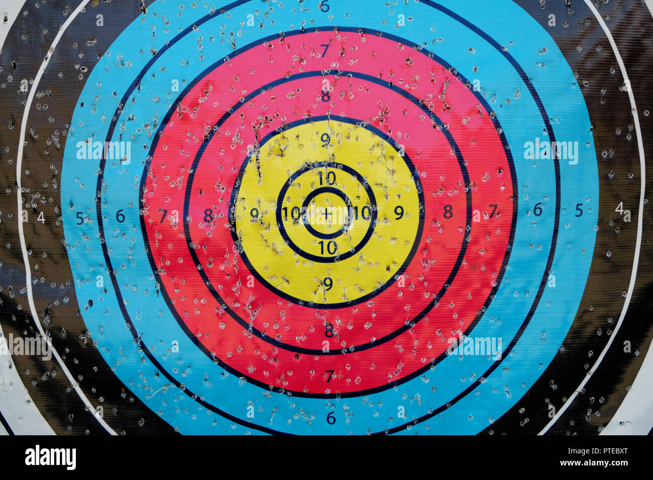Bullseye target bullet holes hi-res stock photography and images - Alamy
