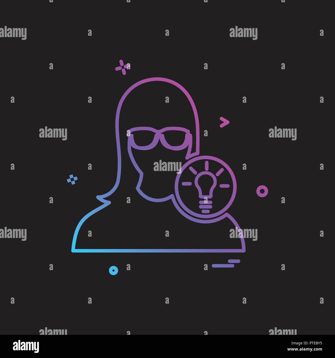 Avatar female icon design vector Stock Vector Image & Art - Alamy