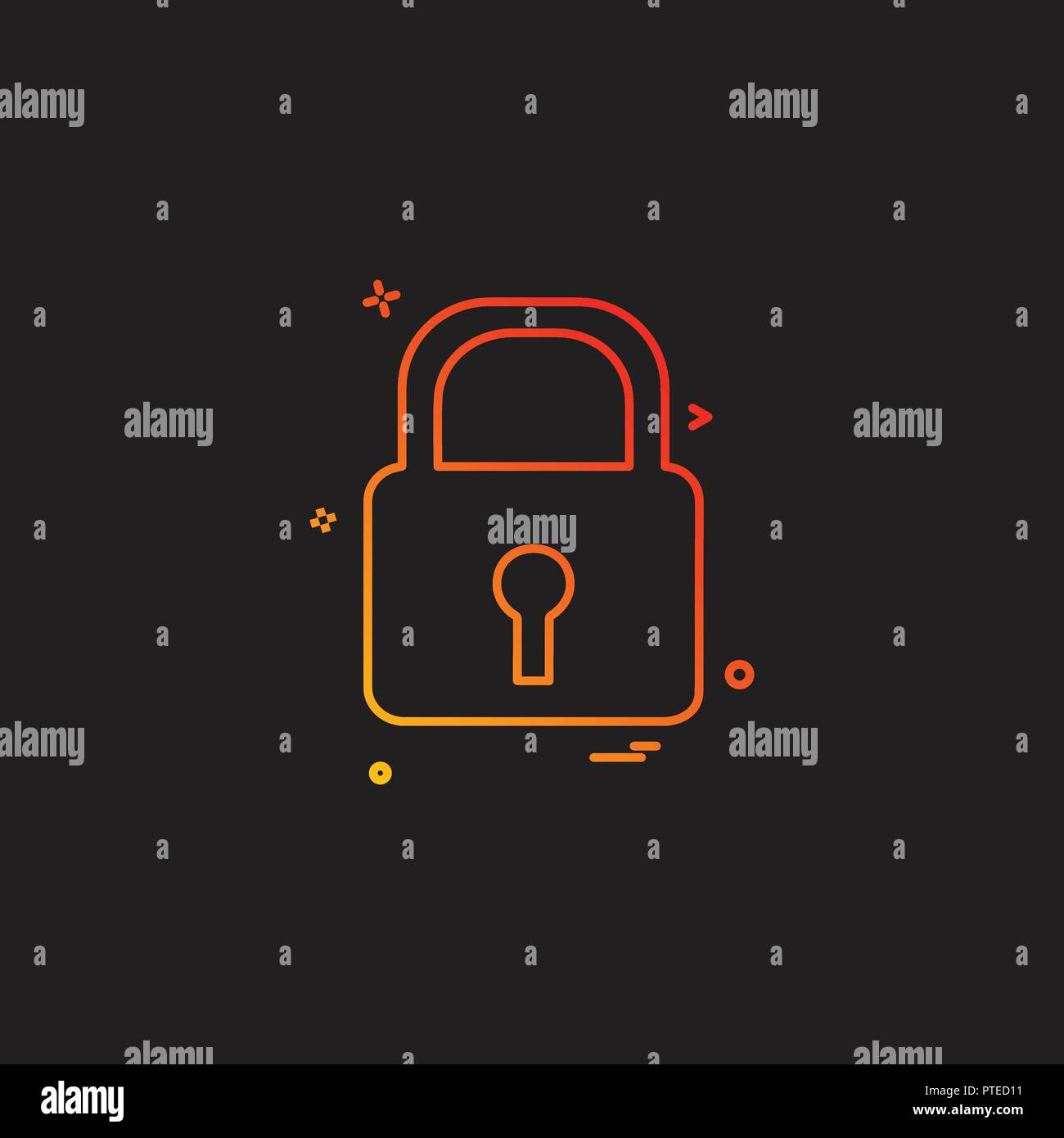 lock close icon vector Stock Vector Image & Art - Alamy