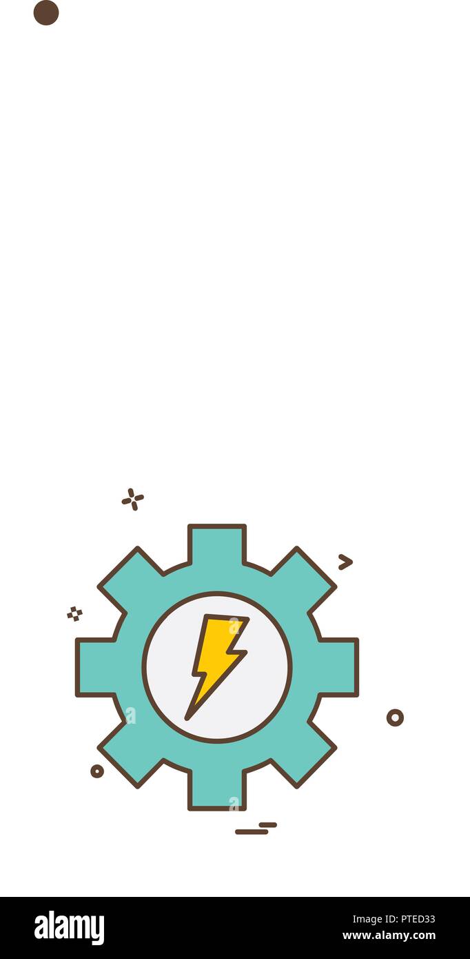 Electric current icon design vector Stock Vector Image & Art - Alamy