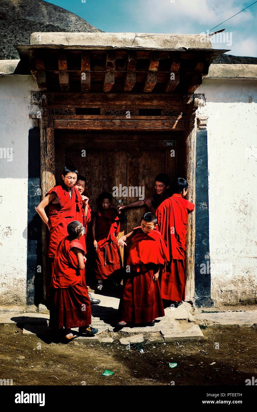 Labrang Monastery, Xiahe, Gansu Province / China - JUN 6 2011: young ...