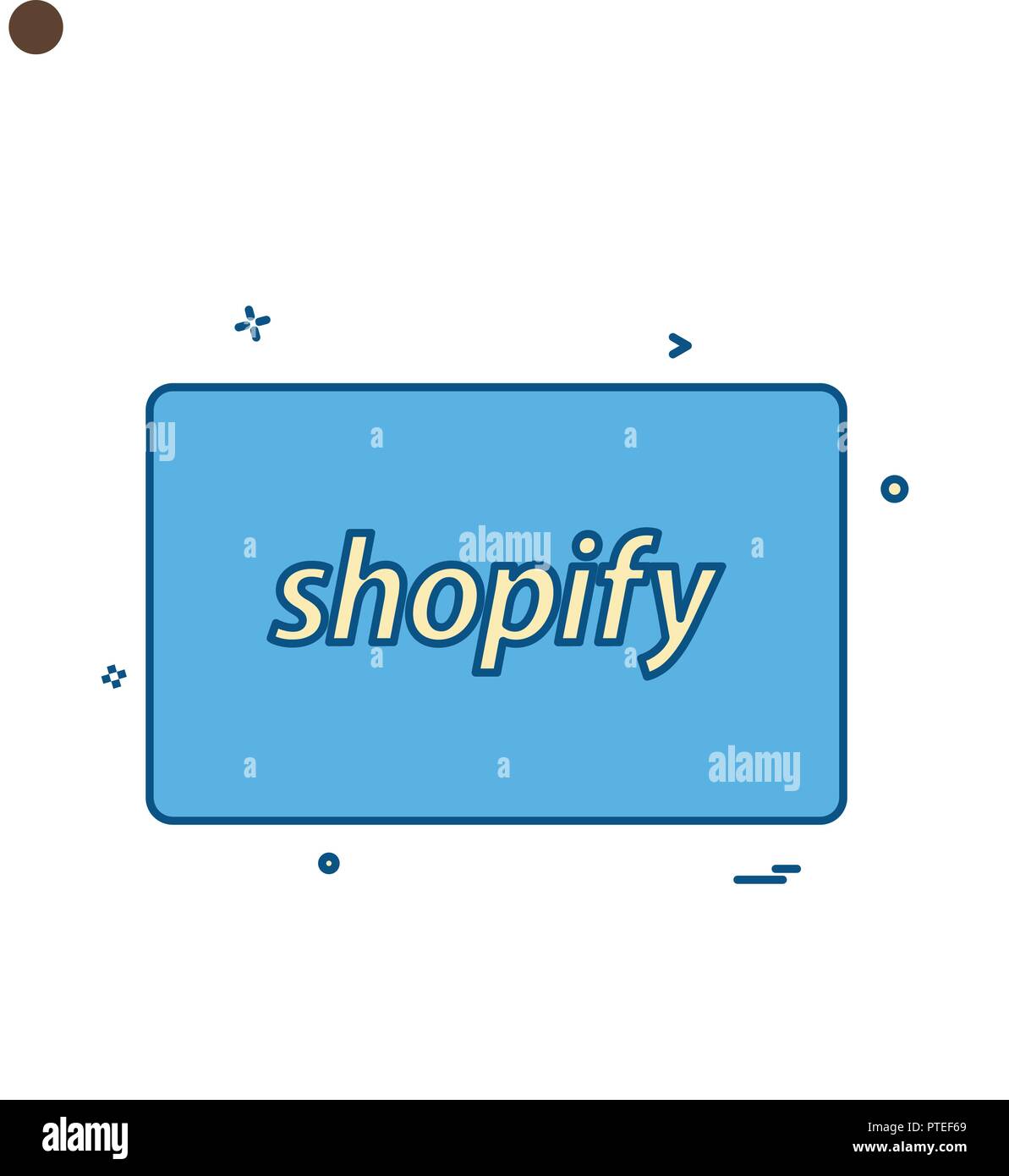 Shopify icon design vector Stock Vector Image & Art - Alamy