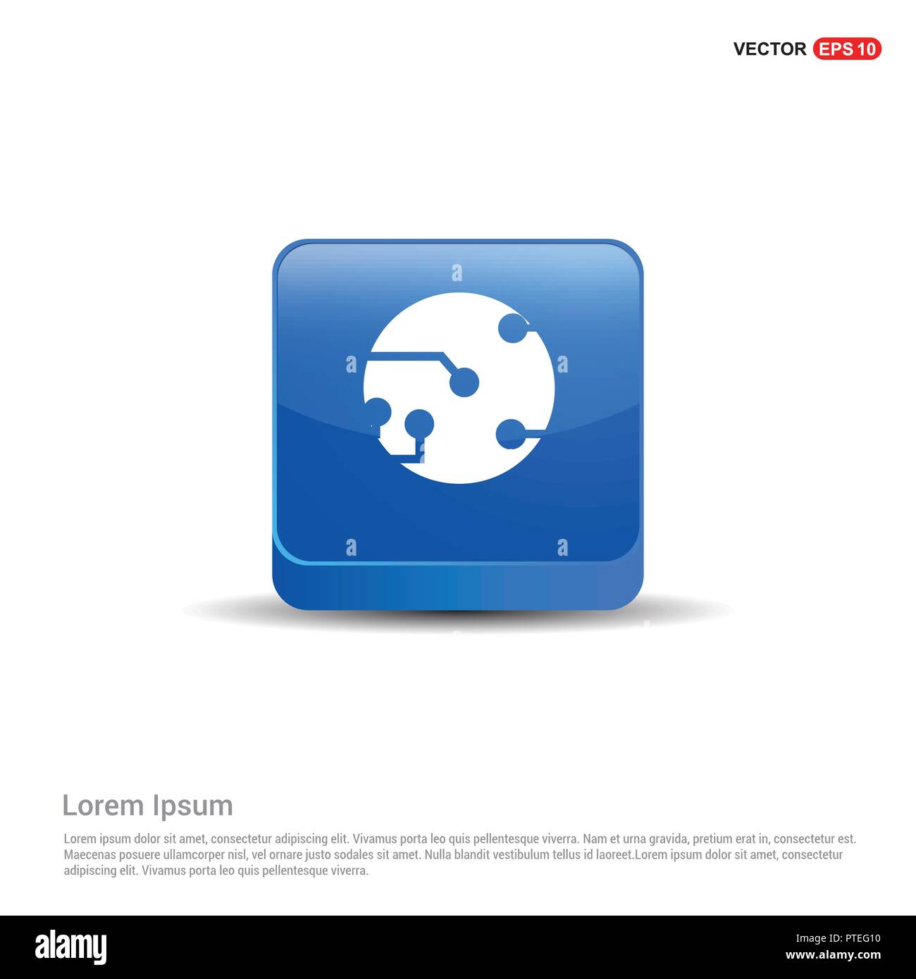 Network icon - 3d Blue Button Stock Vector Image & Art - Alamy