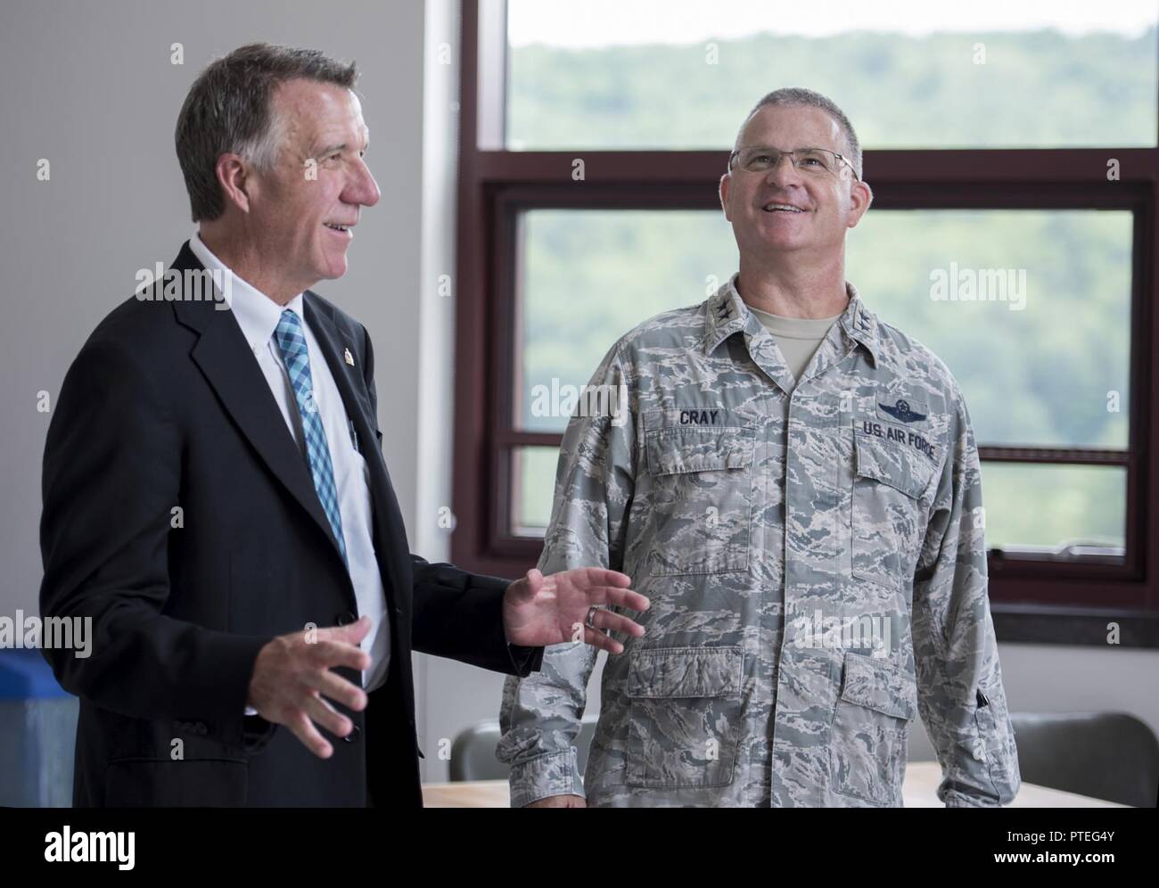 Vermont Governor Phil Scott and U.S. Air Force Maj. Gen. Steven Cray ...