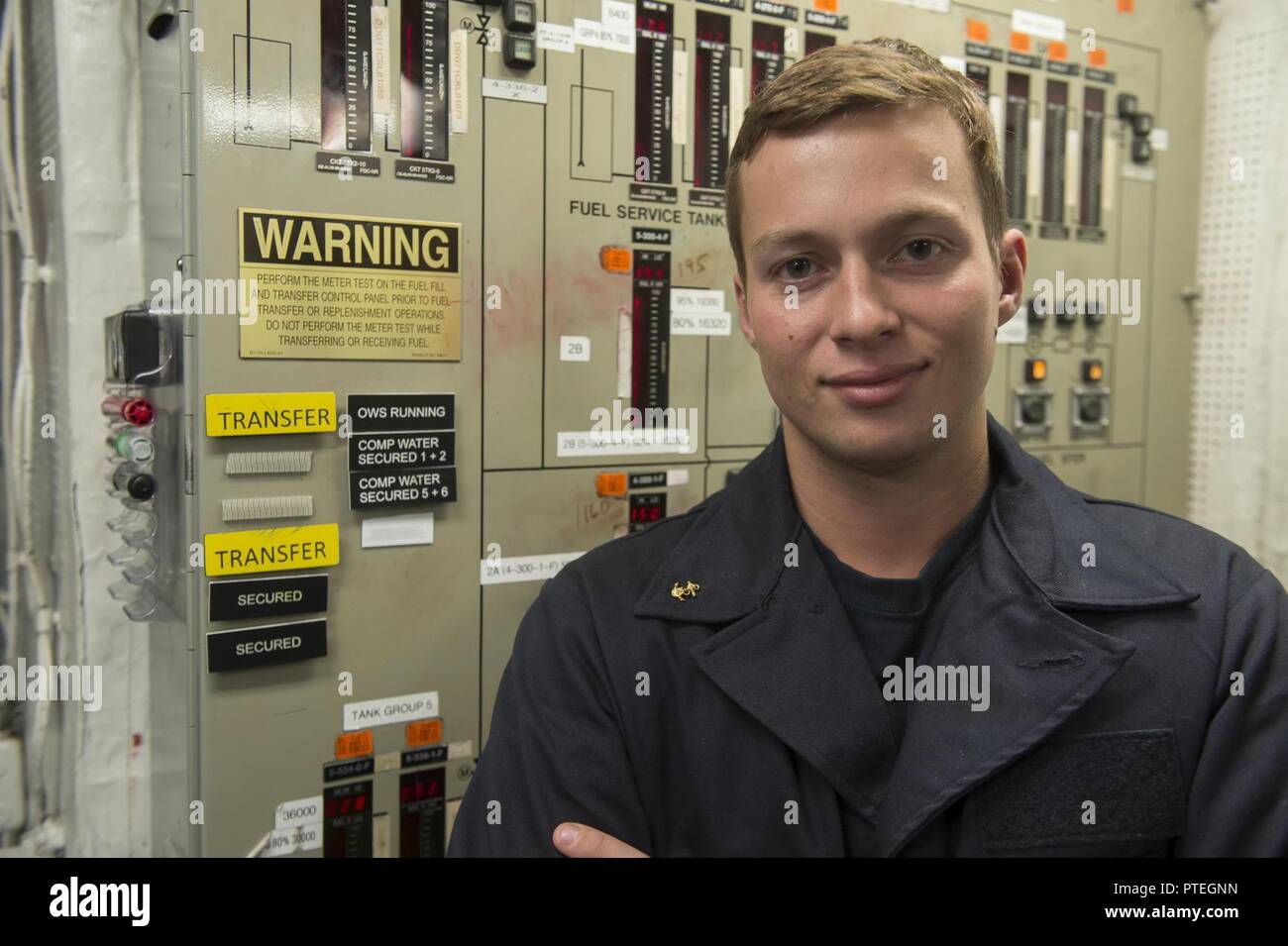 NORWEGIAN SEA (July 16, 2017) Embarked Midshipman 3rd Class James Welch ...