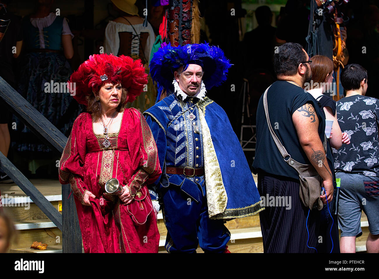 People attending Renaissance Festival in costumes Stock Photo - Alamy