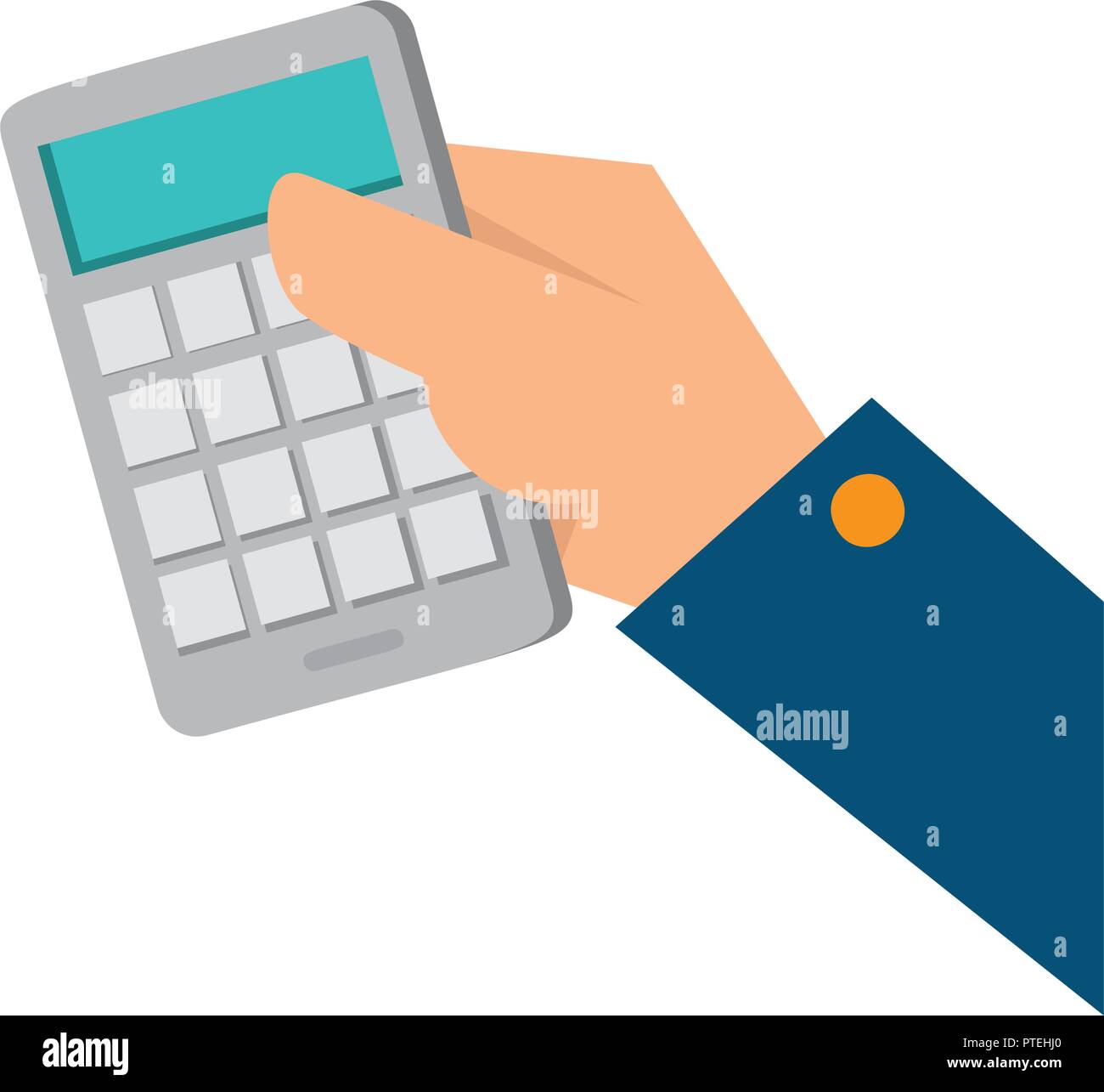 Using digital calculator Stock Vector Images - Alamy