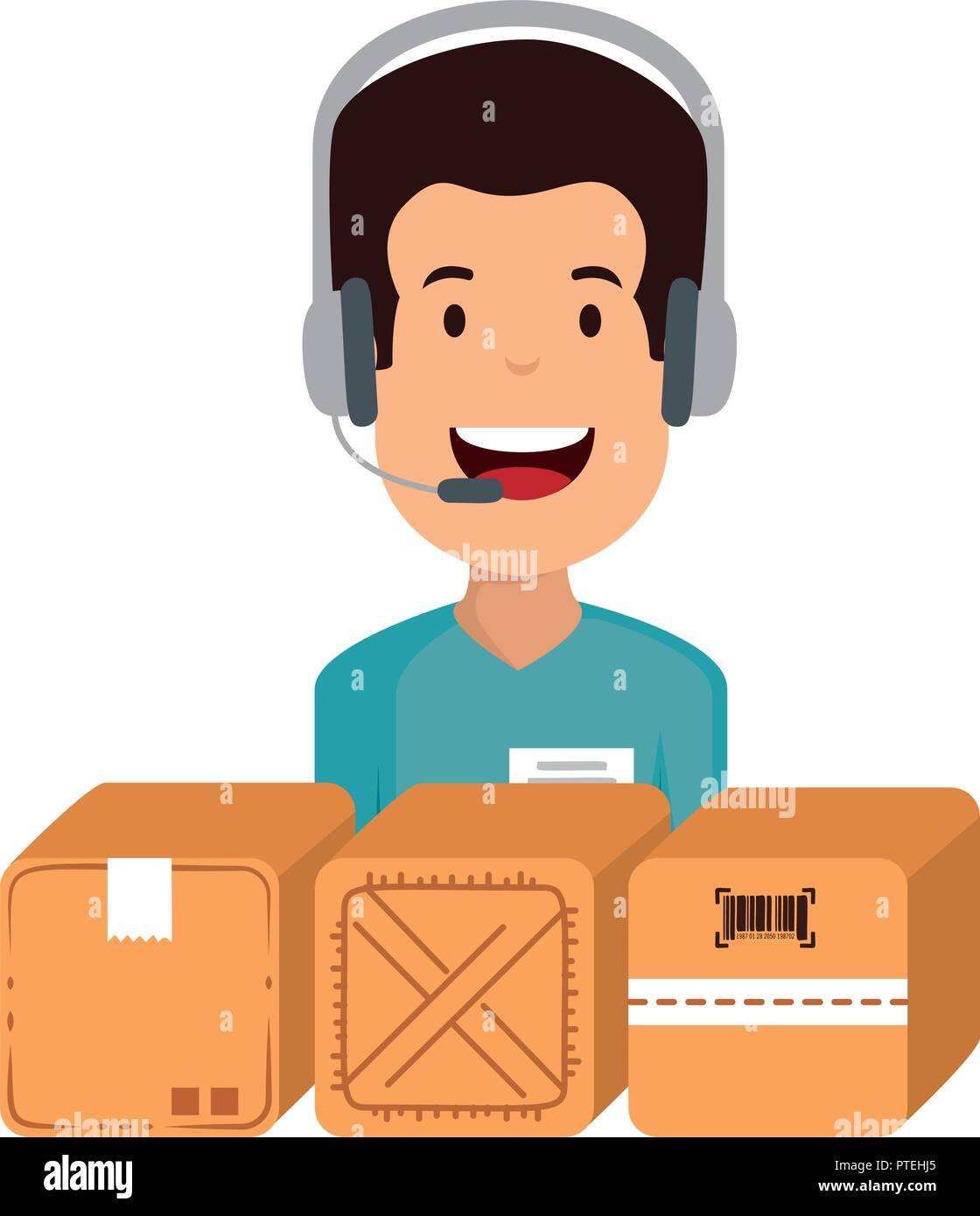 Helpful call center agent Stock Vector Images - Alamy
