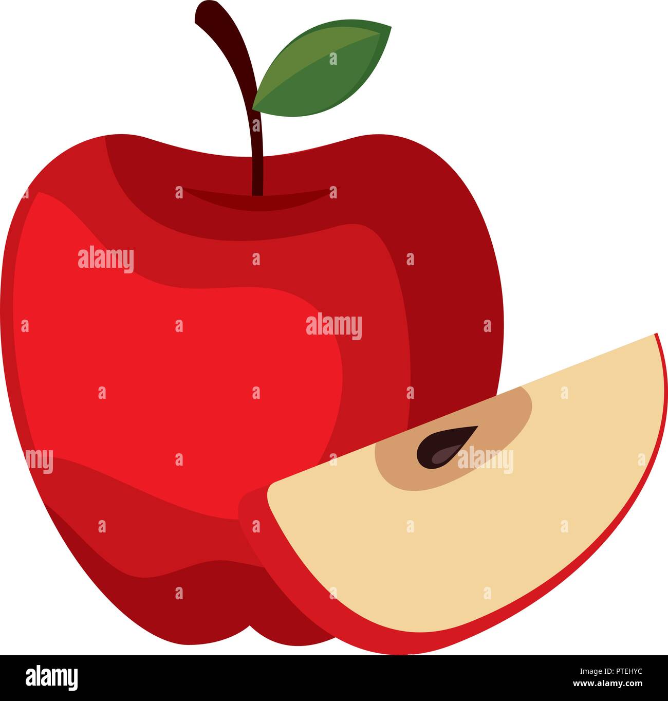 apple fresh fruit icon Stock Vector Image & Art - Alamy