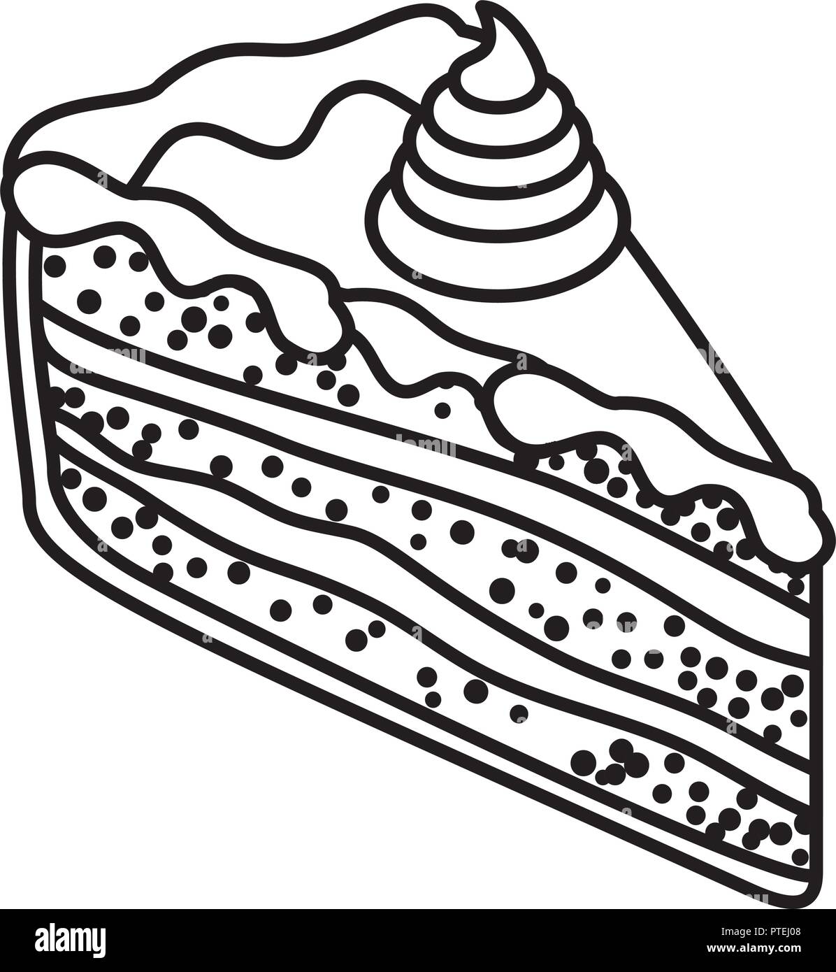 Slice home baked delicious Stock Vector Images - Alamy