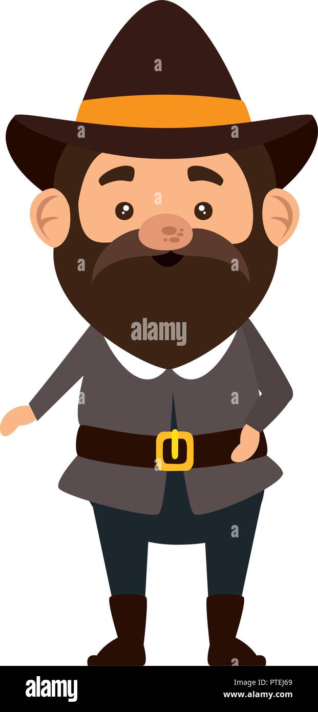 Pilgrim male Stock Vector Images - Alamy