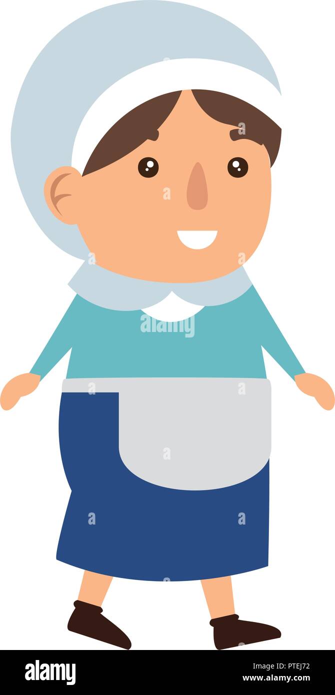 pilgrim woman character icon Stock Vector Image & Art - Alamy