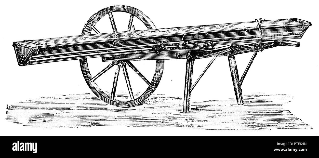 Clover sowing maschine, anonym 1900 Stock Photo - Alamy