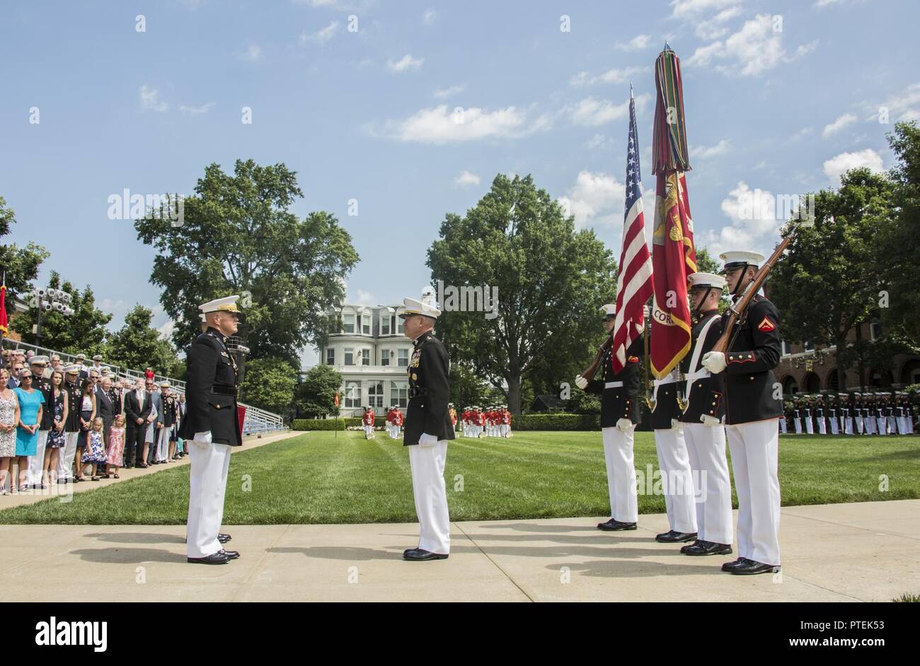 From left, U.S. Marine Corps Gen. Robert B. Neller, commandant of the ...