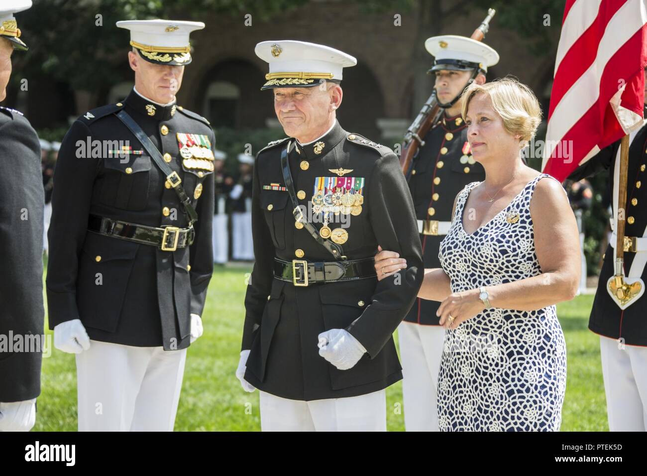 U.S. Marine Corps Lt. Gen. Jon M. Davis, left, deputy commandant of ...