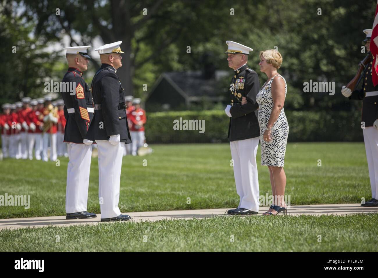 U.S. Marine Corps Lt. Gen. Jon M. Davis, left, deputy commandant of ...
