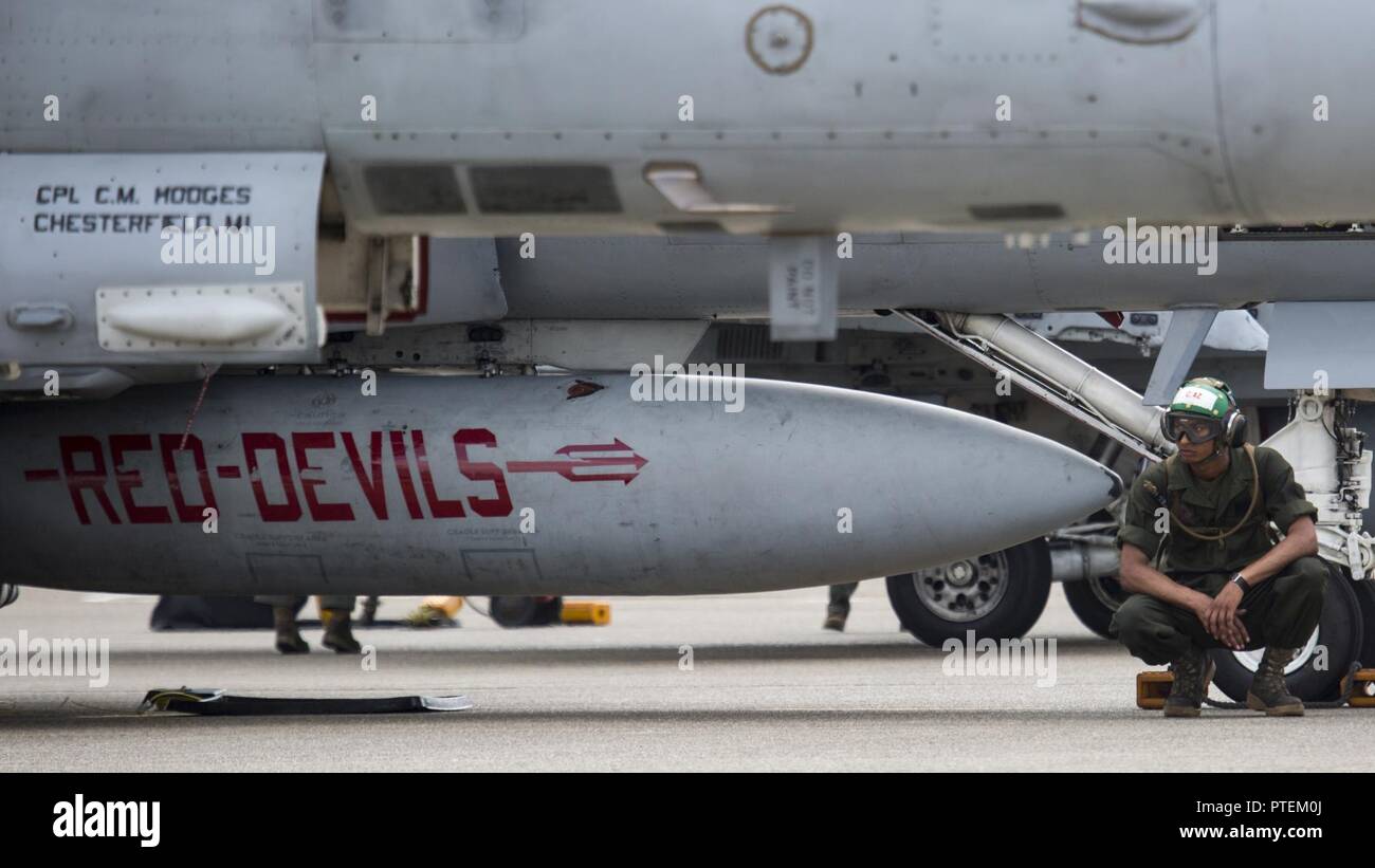 U.S. Marine Corps Lance Cpl. Xavier Diaz, an airframes mechanic with ...